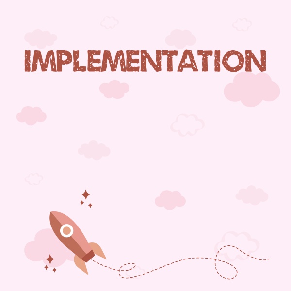 Conceptual caption Implementation. Business approach - Lizenzfreies ... Conceptual caption Implementation. Business approach - Lizenzfreies ...
